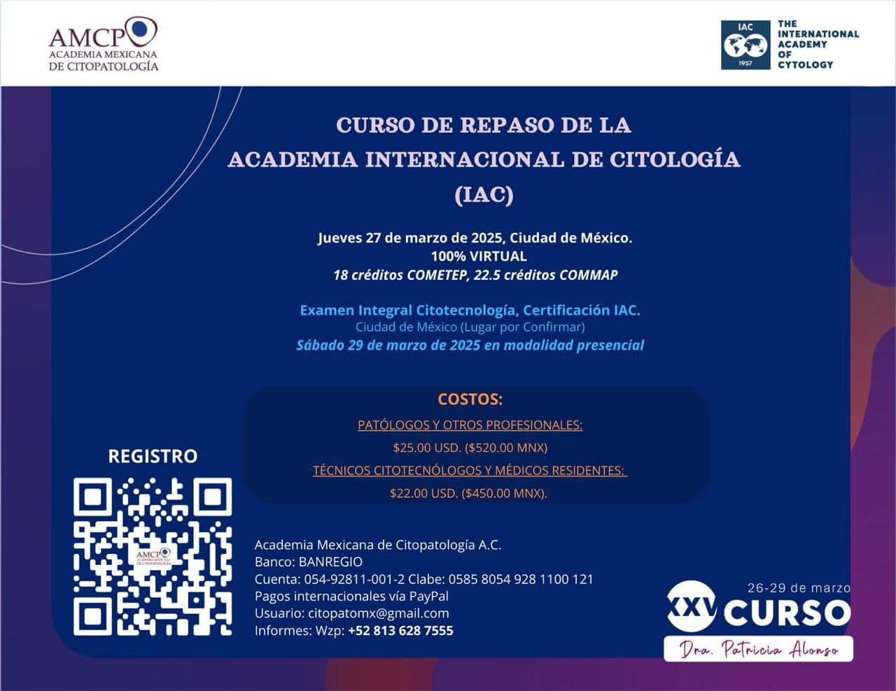 Curso de Repaso de la Academia Internacional de Citología (IAC) - SLAC